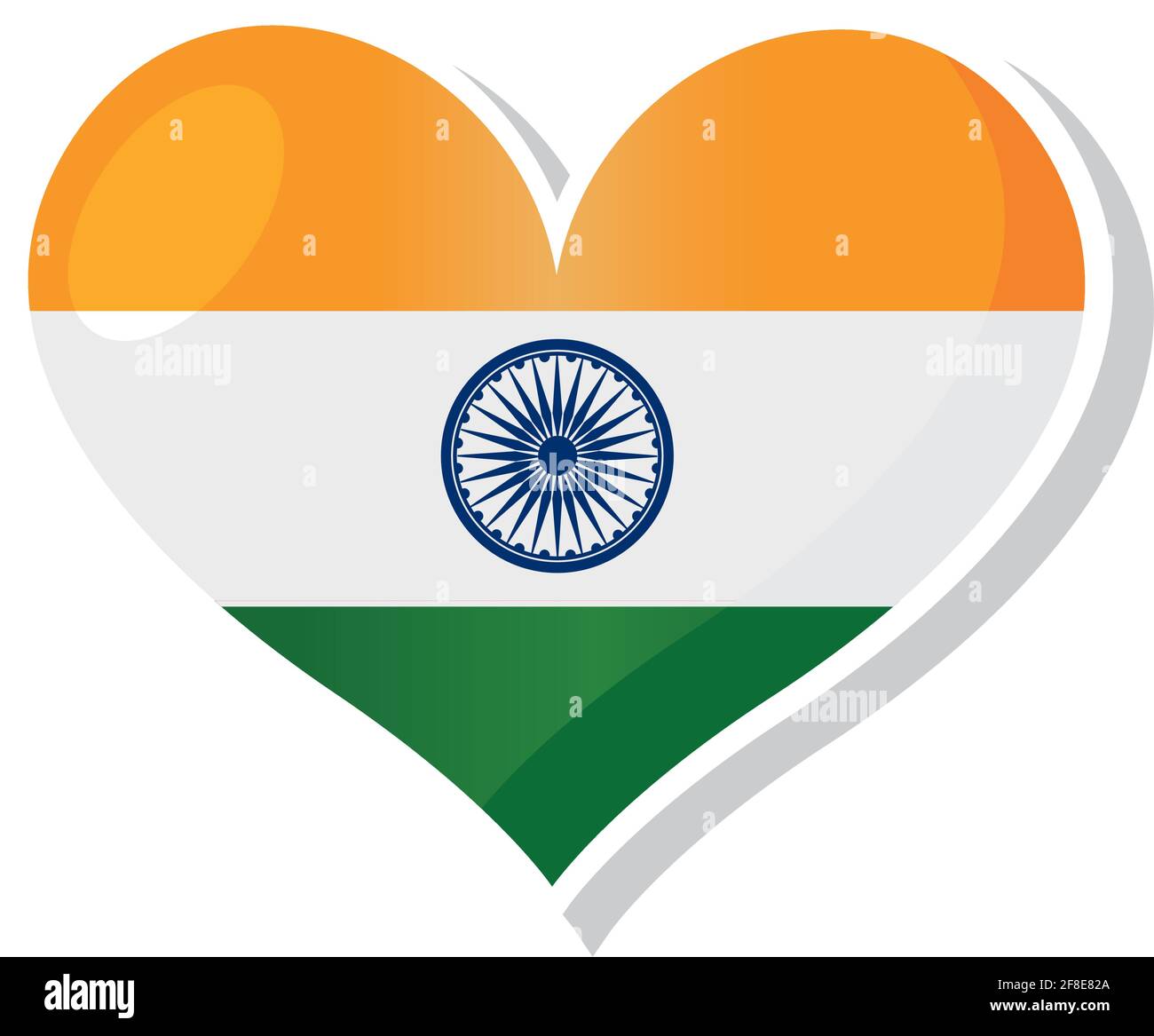 Love india heart flag icon Stock Vector Images - Alamy