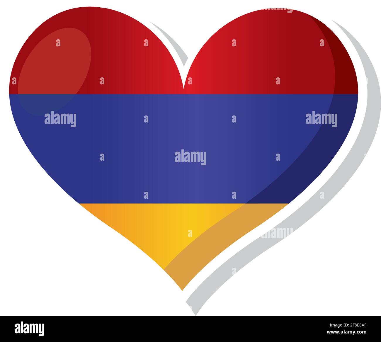 Flag of Armenia in heart shaped - Vector illustration Stock Vector ...