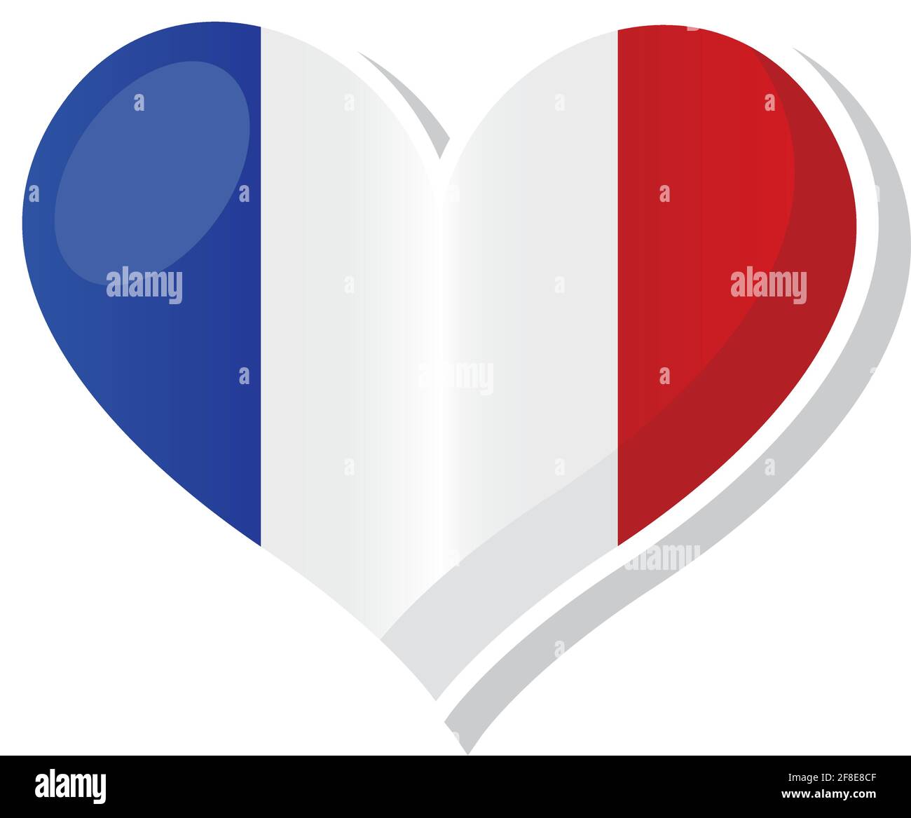 Flag of France in heart shaped - Vector illustration Stock Vector Image ...
