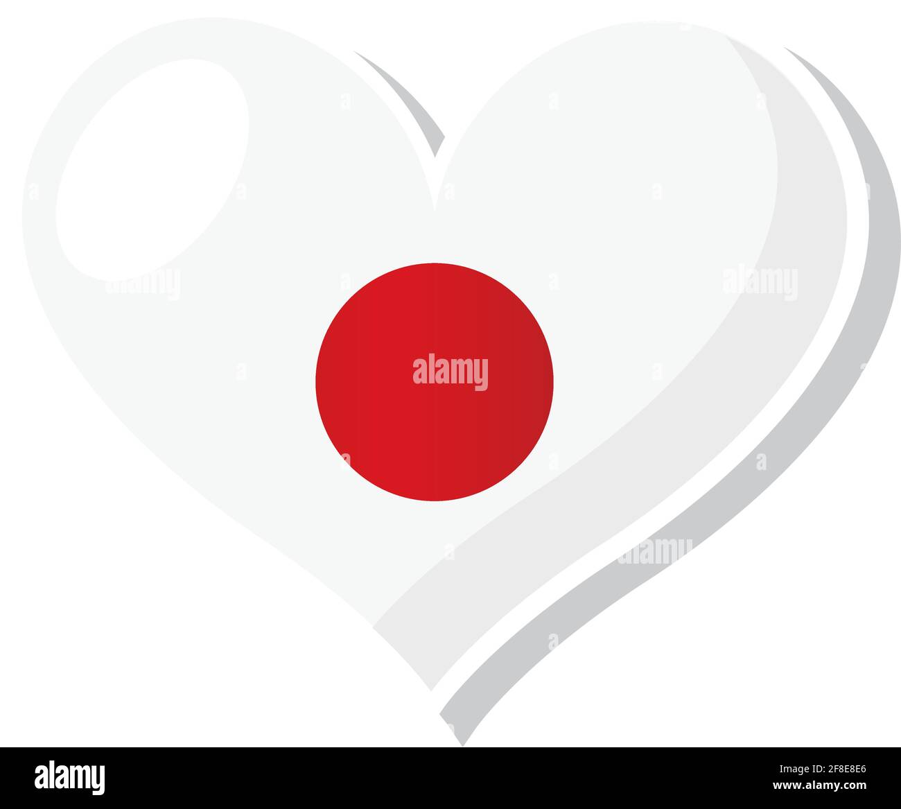 Flag of Japan in heart shaped - Vector illustration Stock Vector Image ...