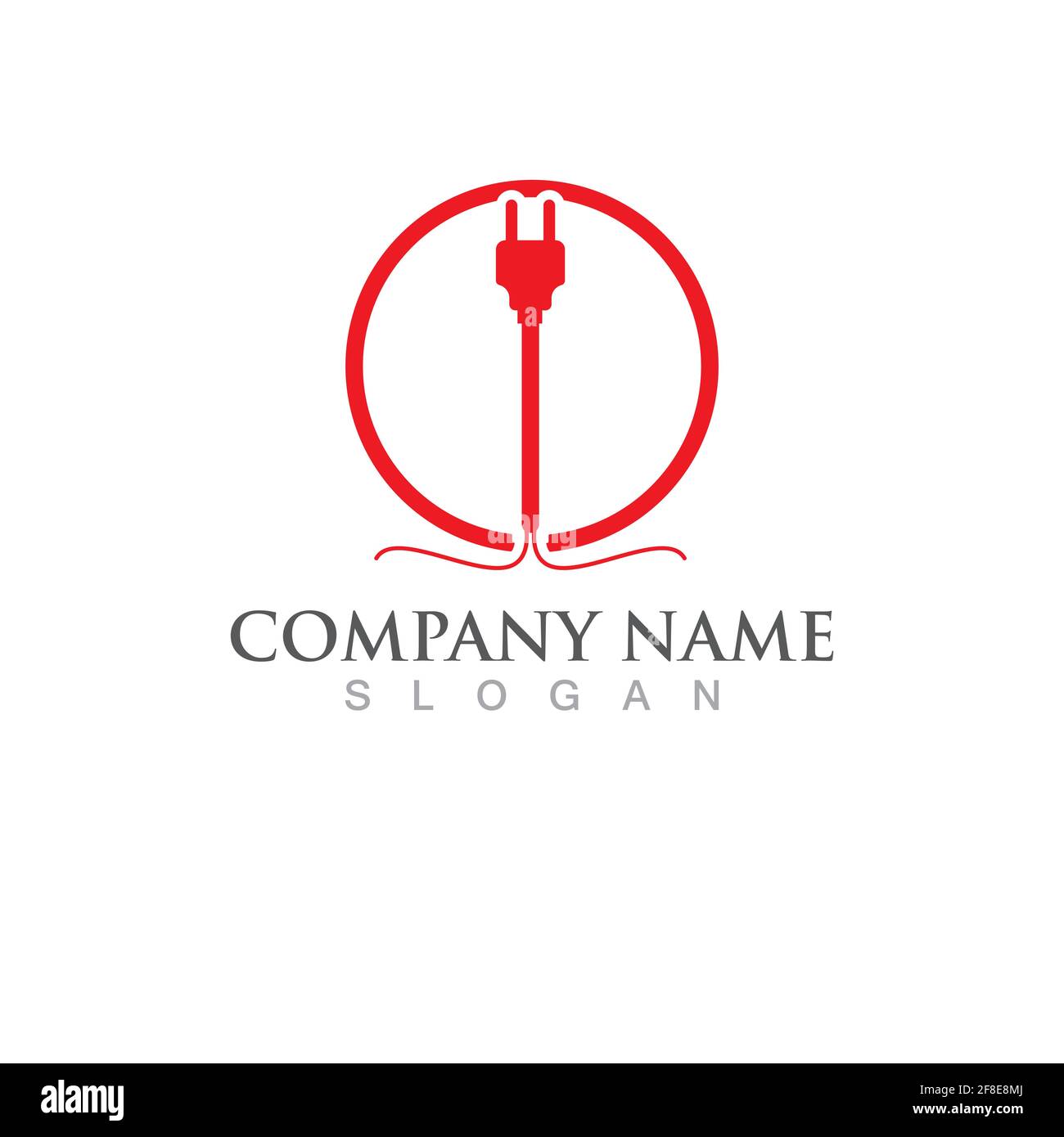 Power cable Logo Template vector icon illustration Stock Vector Image ...