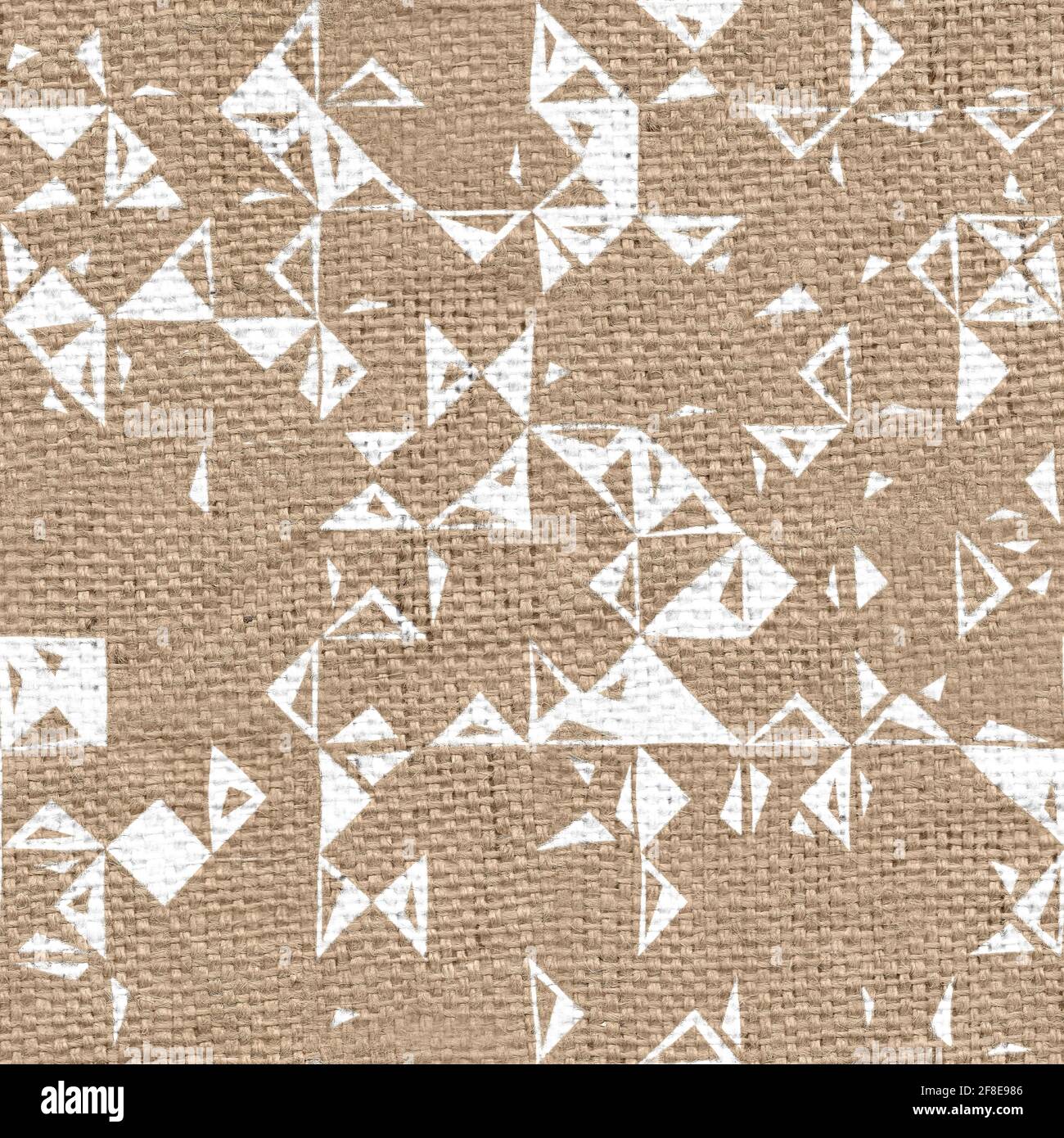 Seamless burlap with white paint pattern overlay Stock Photo - Alamy