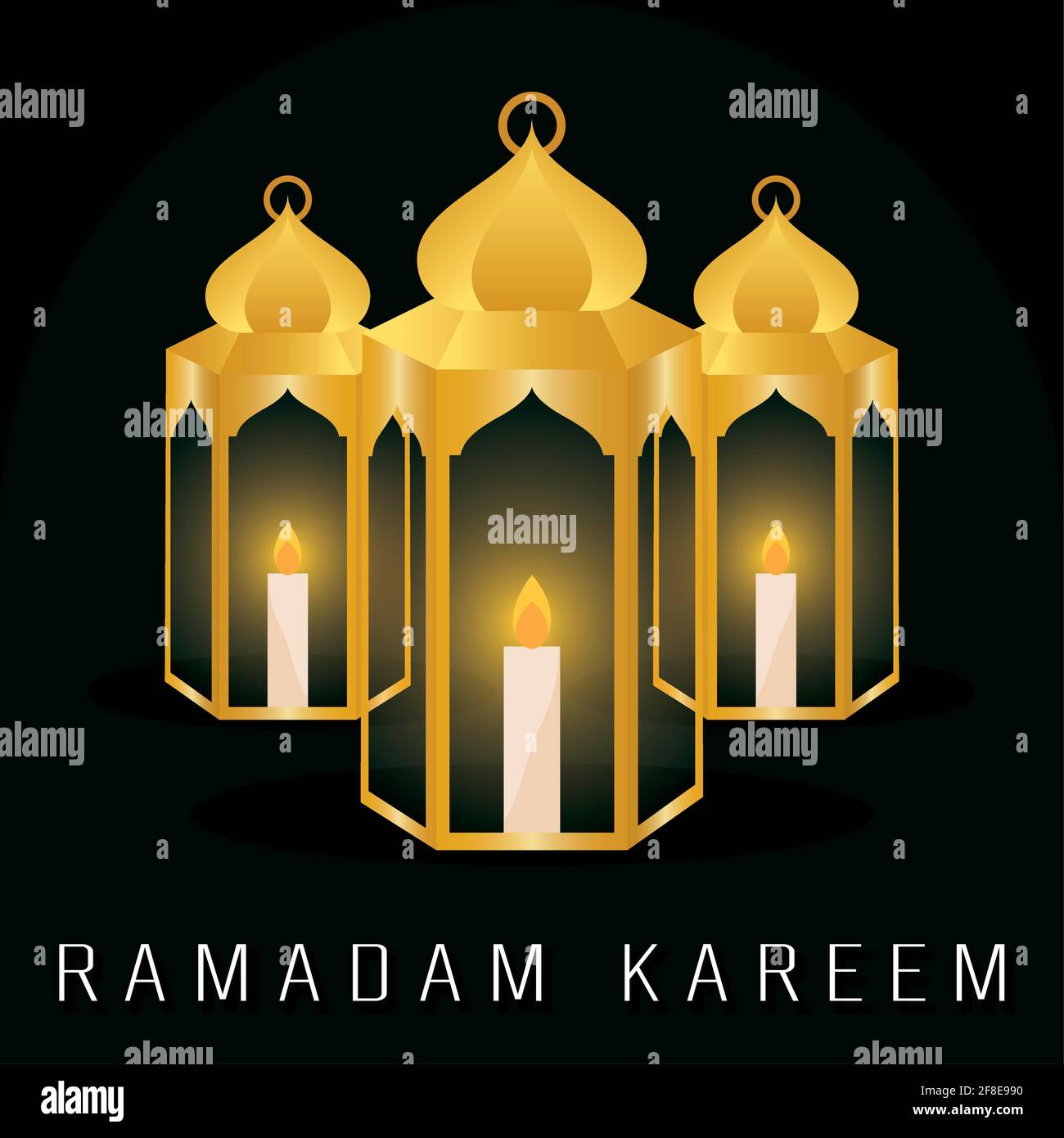 Ramadam Kareem poster. Muslim celebration - Vector illustration Stock ...