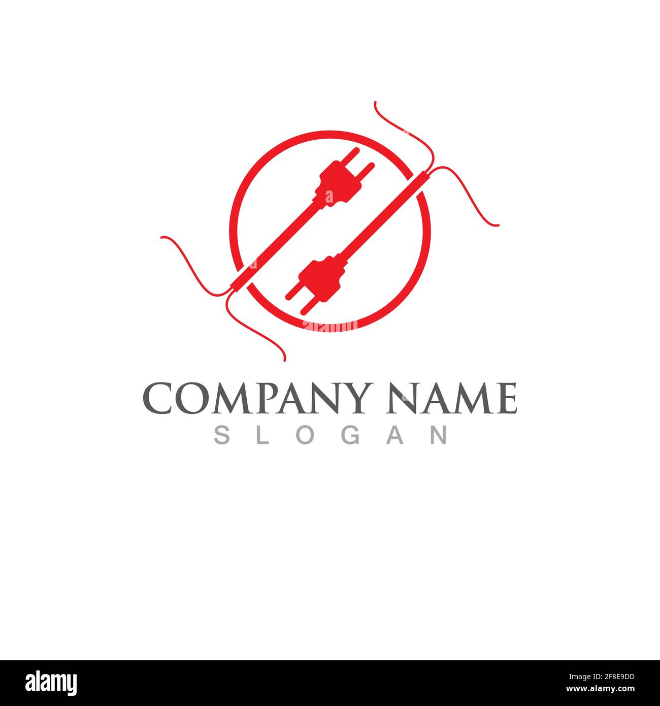 Power cable Logo Template vector icon illustration Stock Vector Image ...