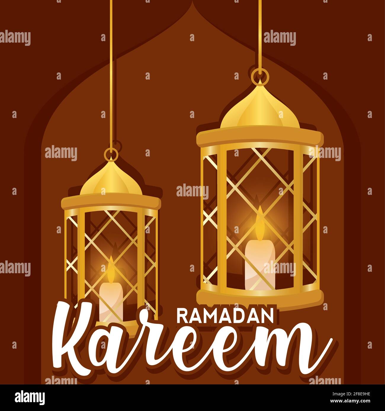 Ramadam Kareem poster. Muslim celebration - Vector illustration Stock ...