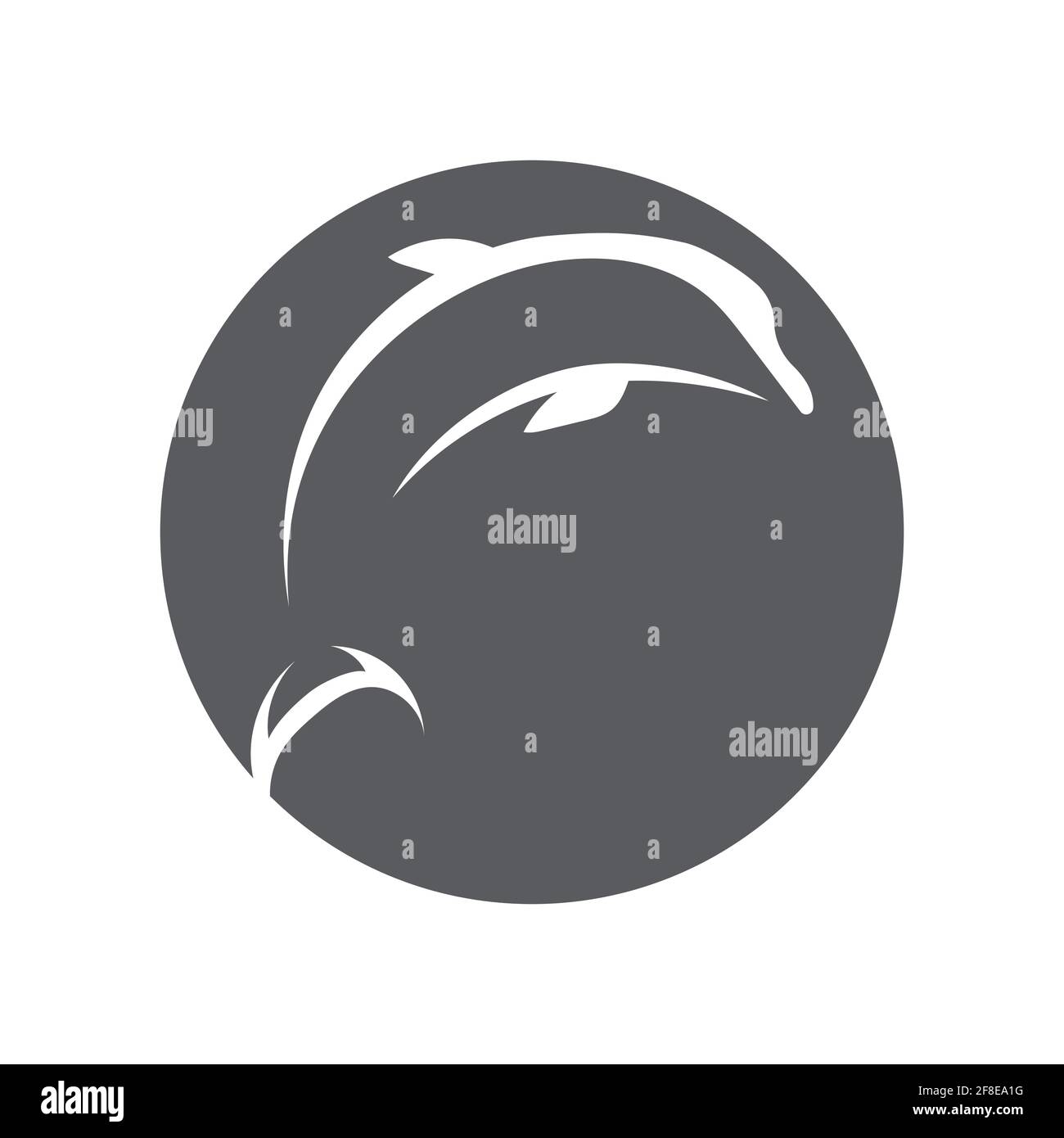 creative Dolphin jumping logo illustration design concept Stock Vector ...