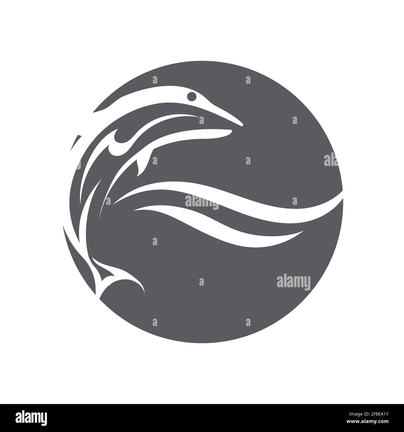 creative Dolphin jumping logo illustration design concept Stock Vector ...