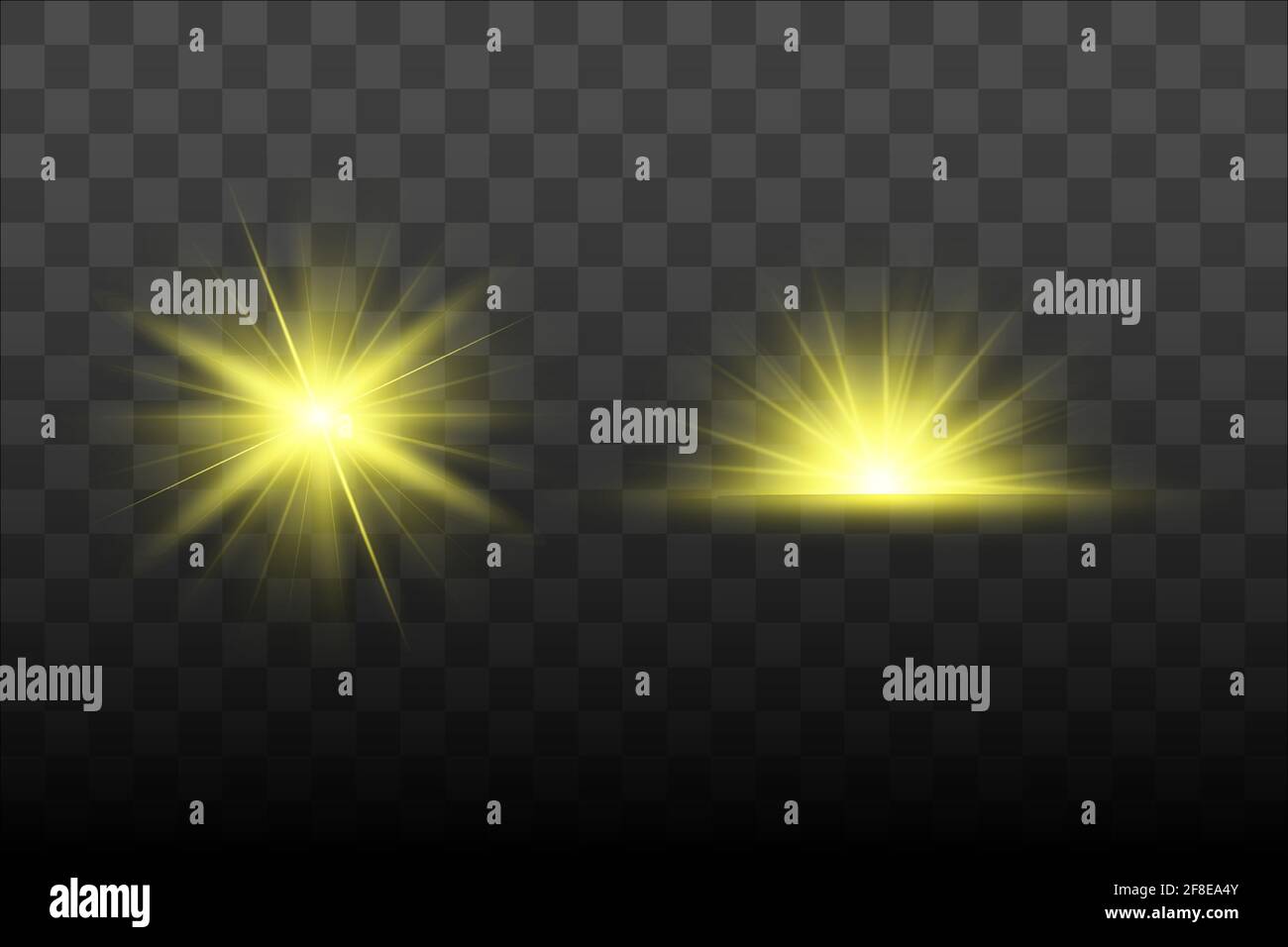Glow isolated yellow light effect, lens flare Stock Vector Image & Art ...