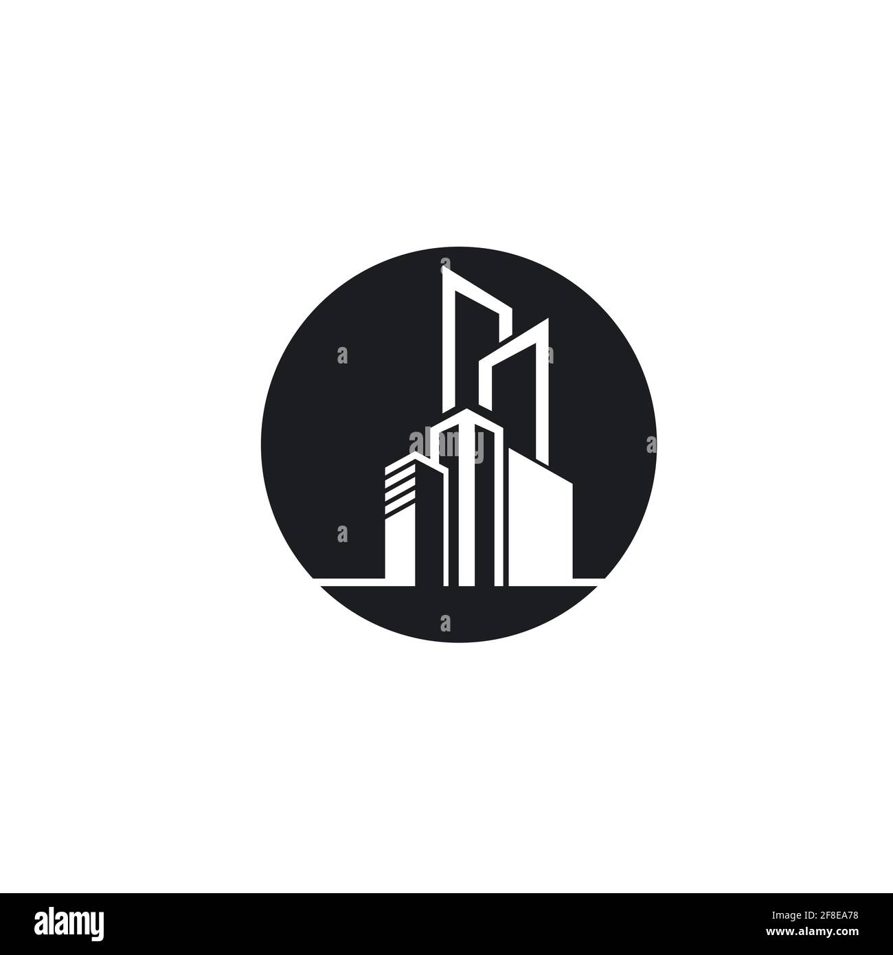 Modern simple square line art building Stock Vector Image & Art - Alamy