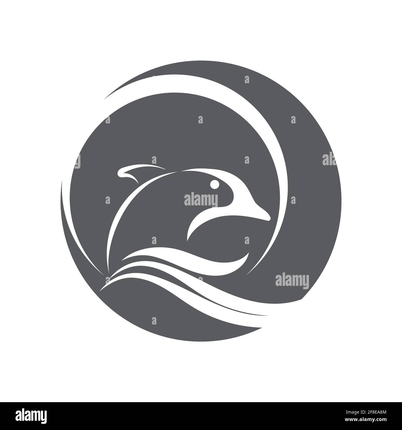 creative Dolphin jumping logo illustration design concept Stock Vector ...