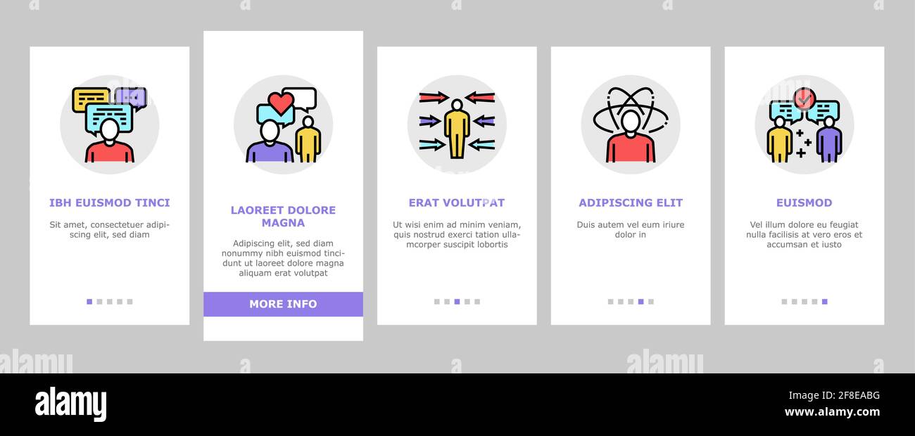 Soft Skills People Onboarding Icons Set Vector Stock Vector Image & Art ...