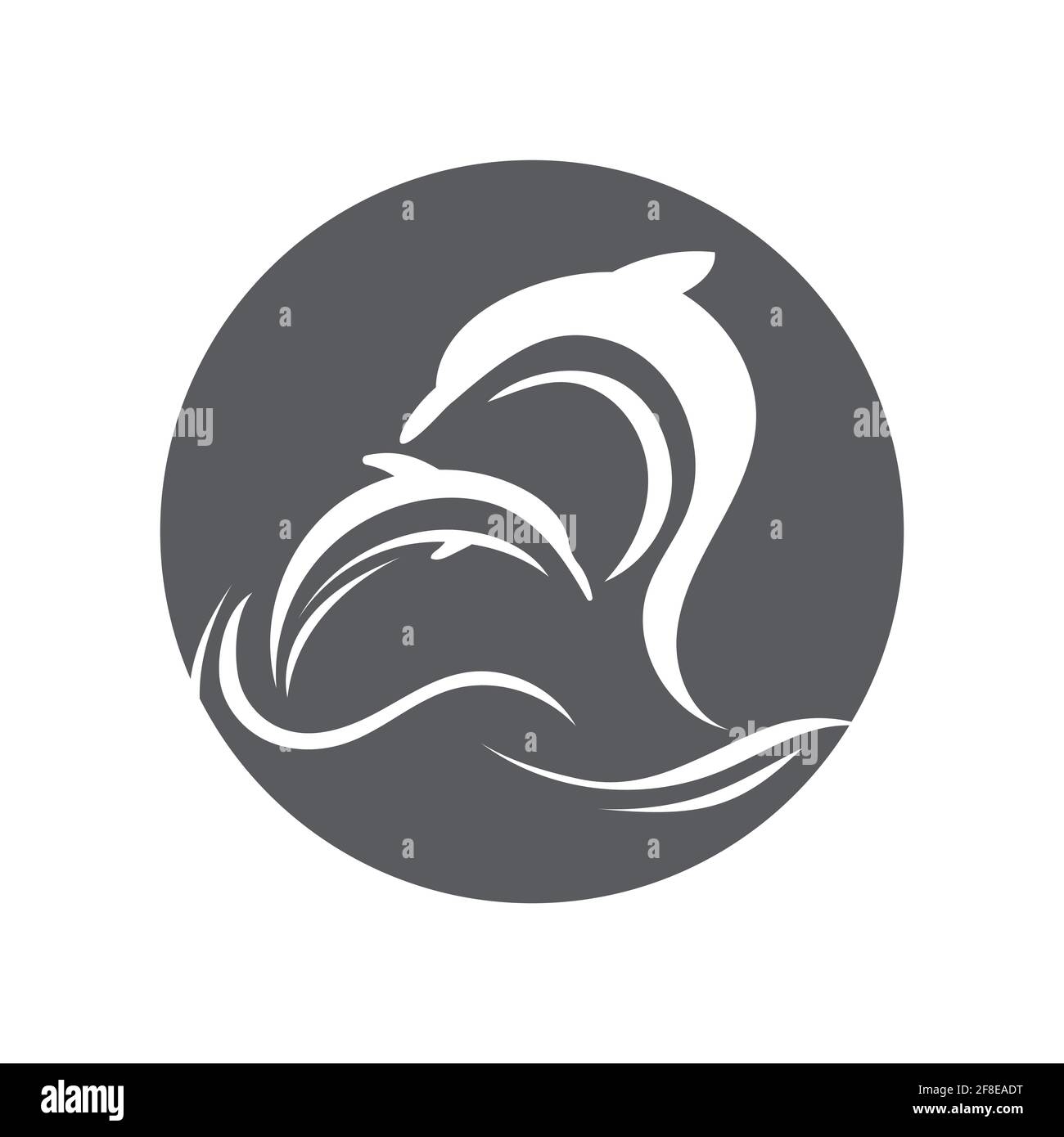 creative Dolphin jumping logo illustration design concept Stock Vector ...