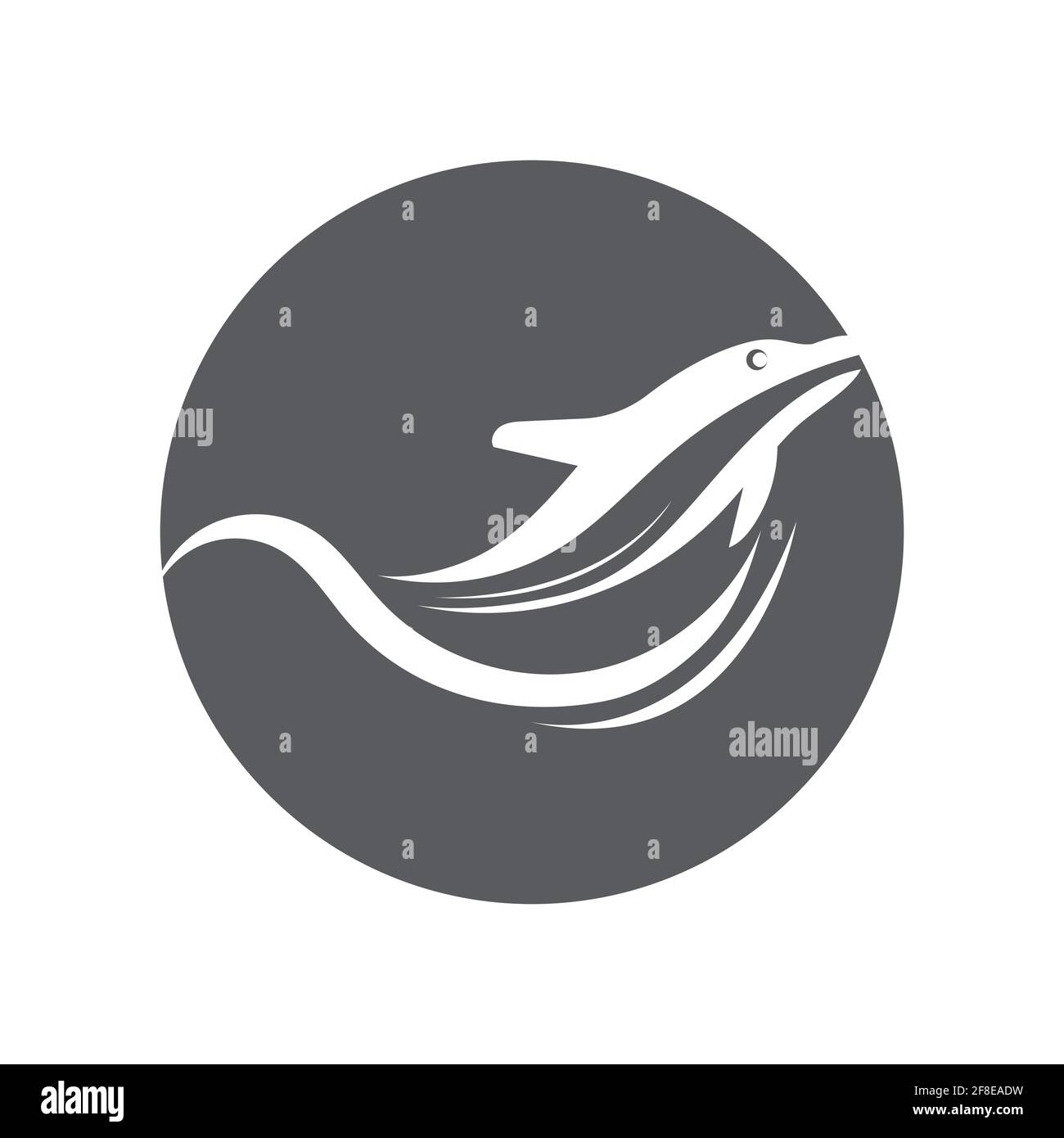 creative Dolphin jumping logo illustration design concept Stock Vector ...