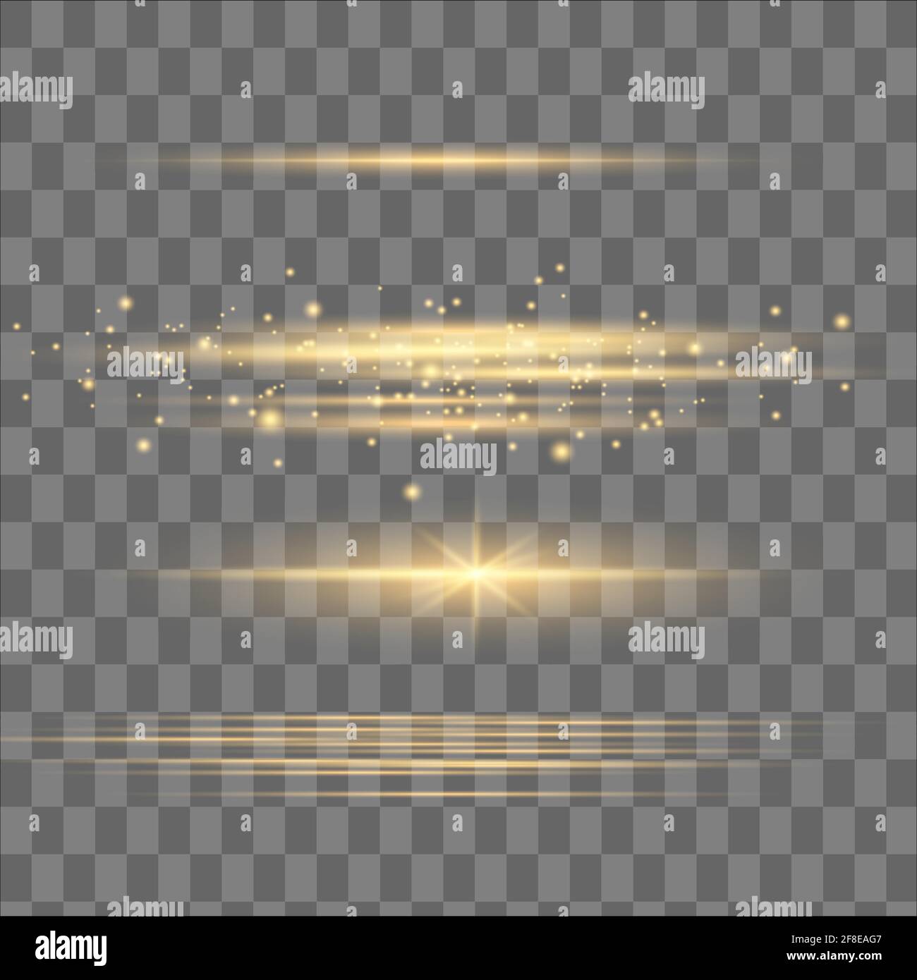 Abstract yellow laser beam. Transparent isolated on black background ...