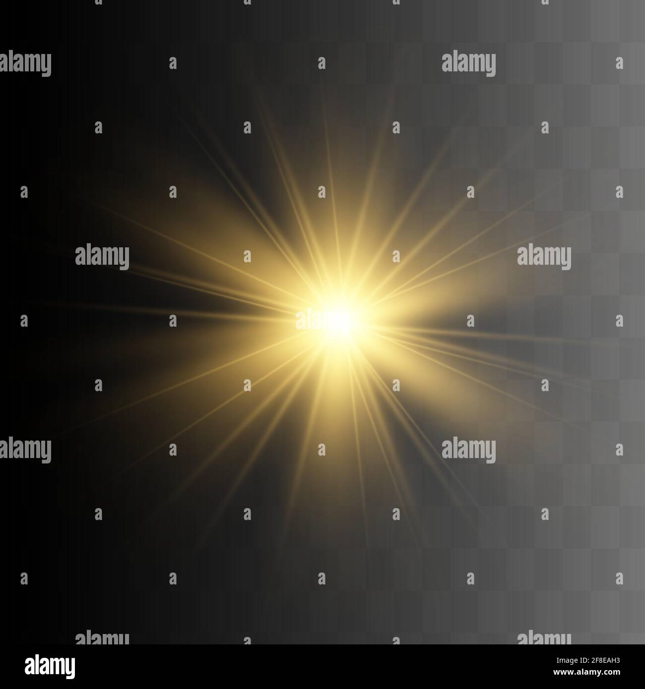 Glow isolated yellow light effect, lens flare Stock Vector Image & Art ...