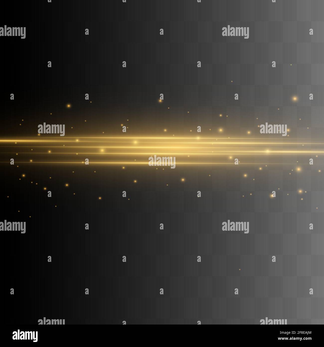Abstract orange laser beam. Transparent isolated on black background ...