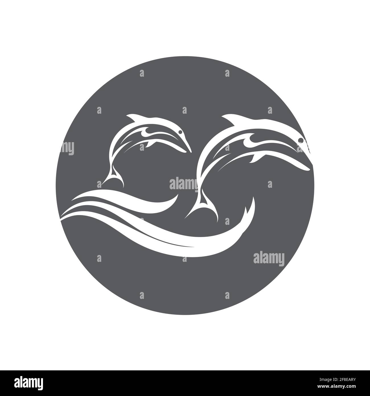creative Dolphin jumping logo illustration design concept Stock Vector ...
