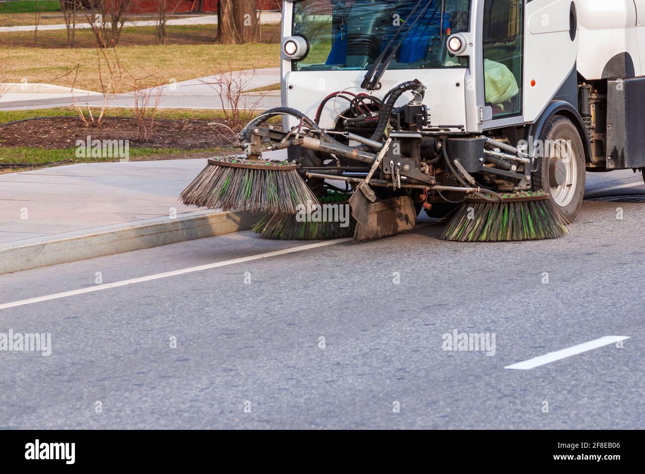 Mechanical road sweeper hi-res stock photography and images - Alamy
