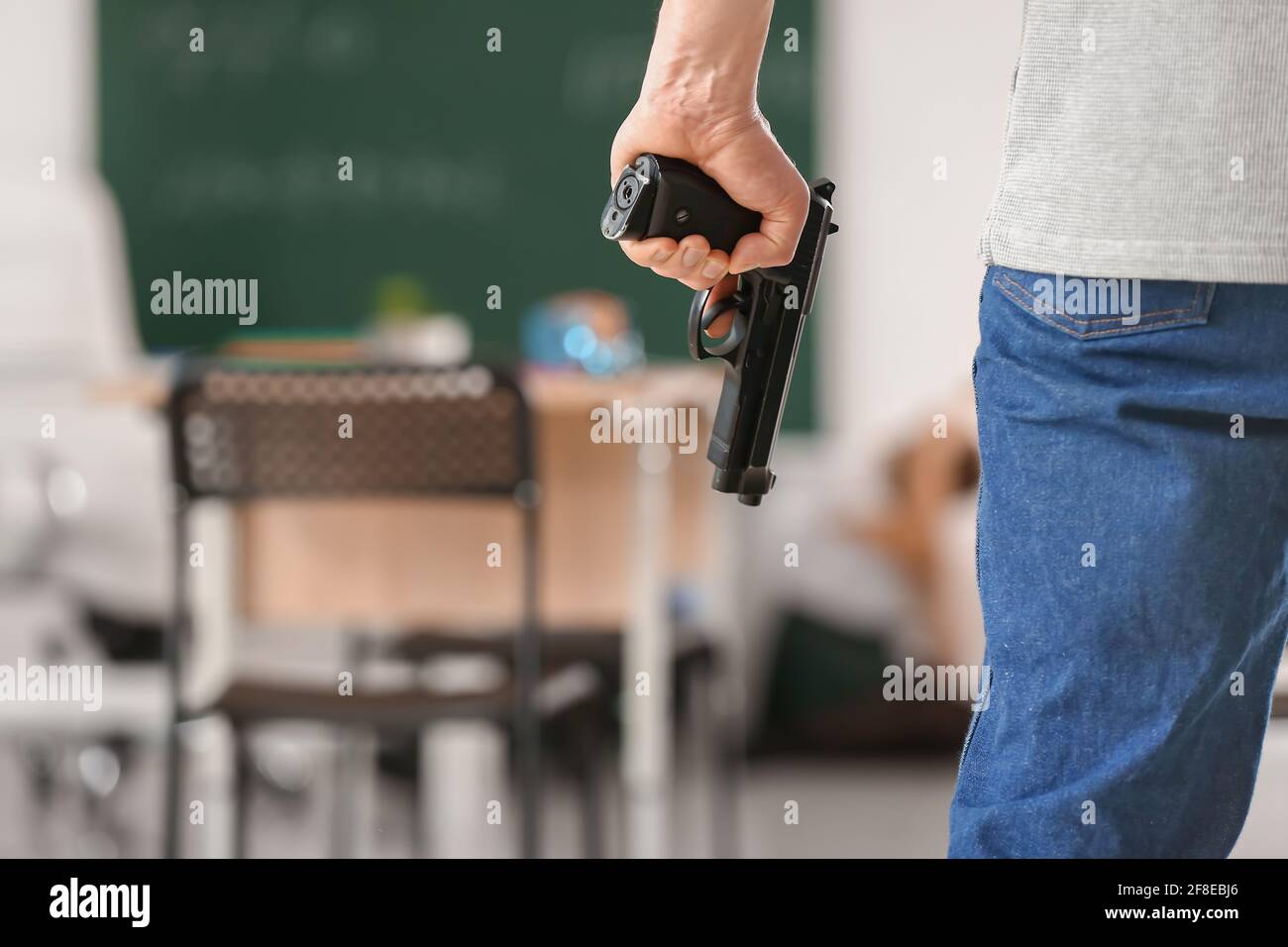 Gun safety children classroom hi-res stock photography and images - Alamy