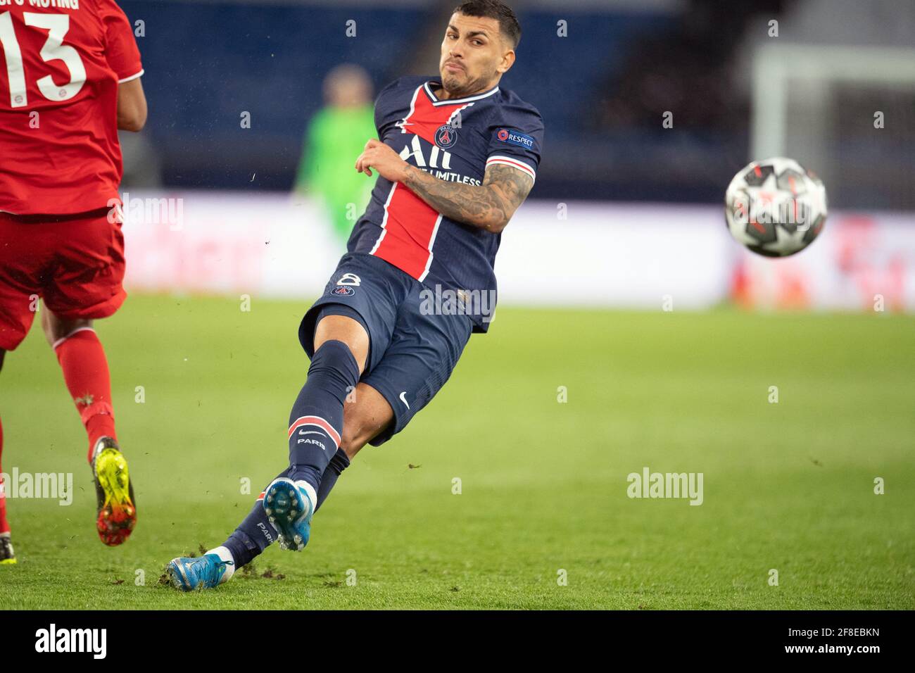 Leandro Paredes of PSG in action during the UEFA Champions League ...
