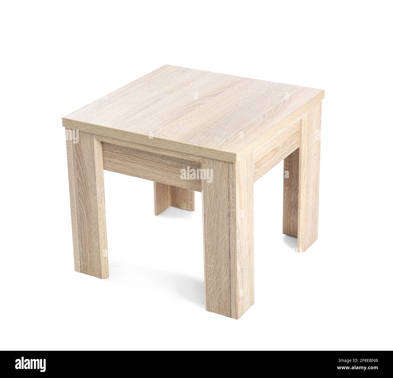 Modern table on white background Stock Photo - Alamy