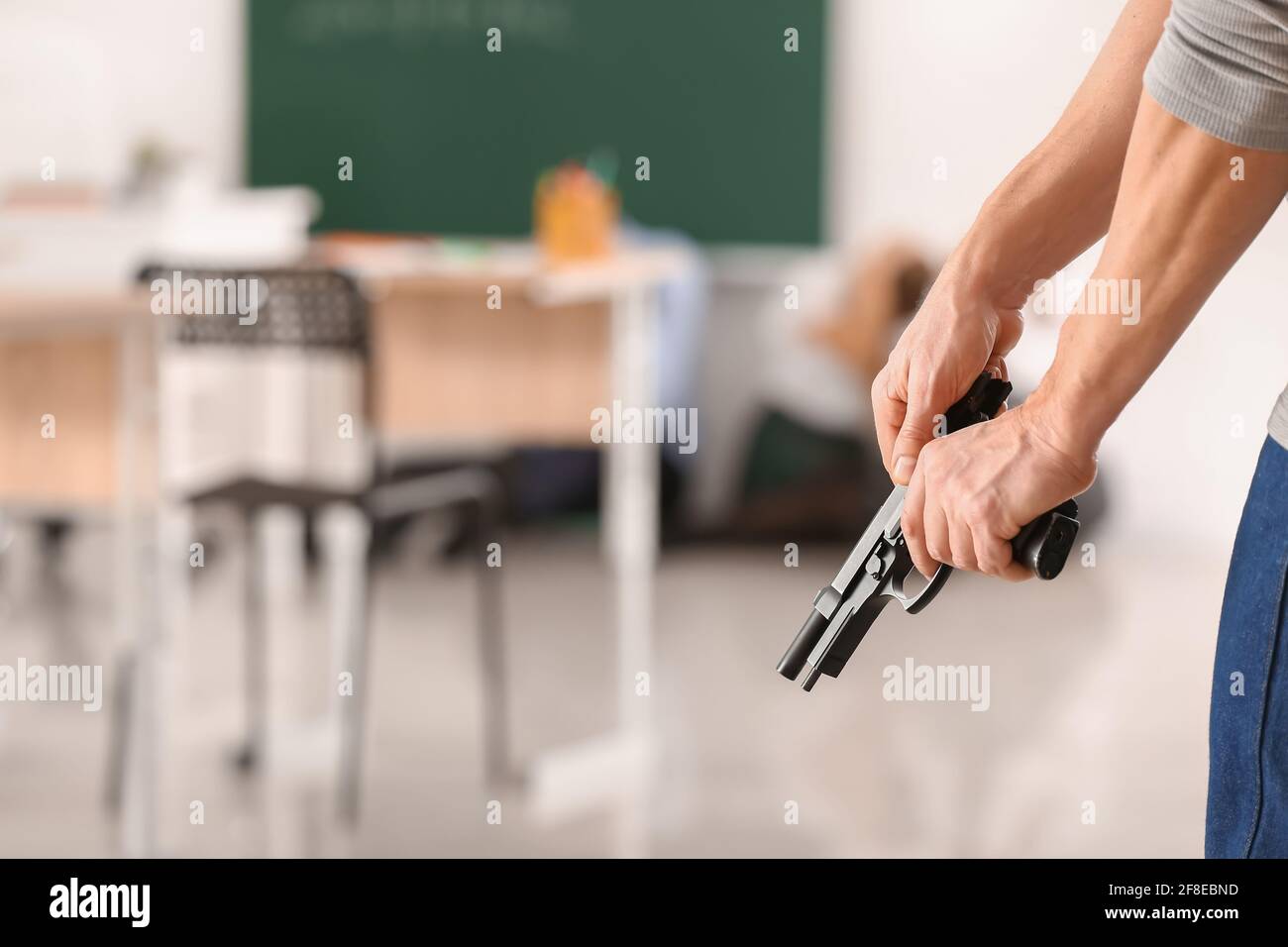 Gun safety children classroom hi-res stock photography and images - Alamy
