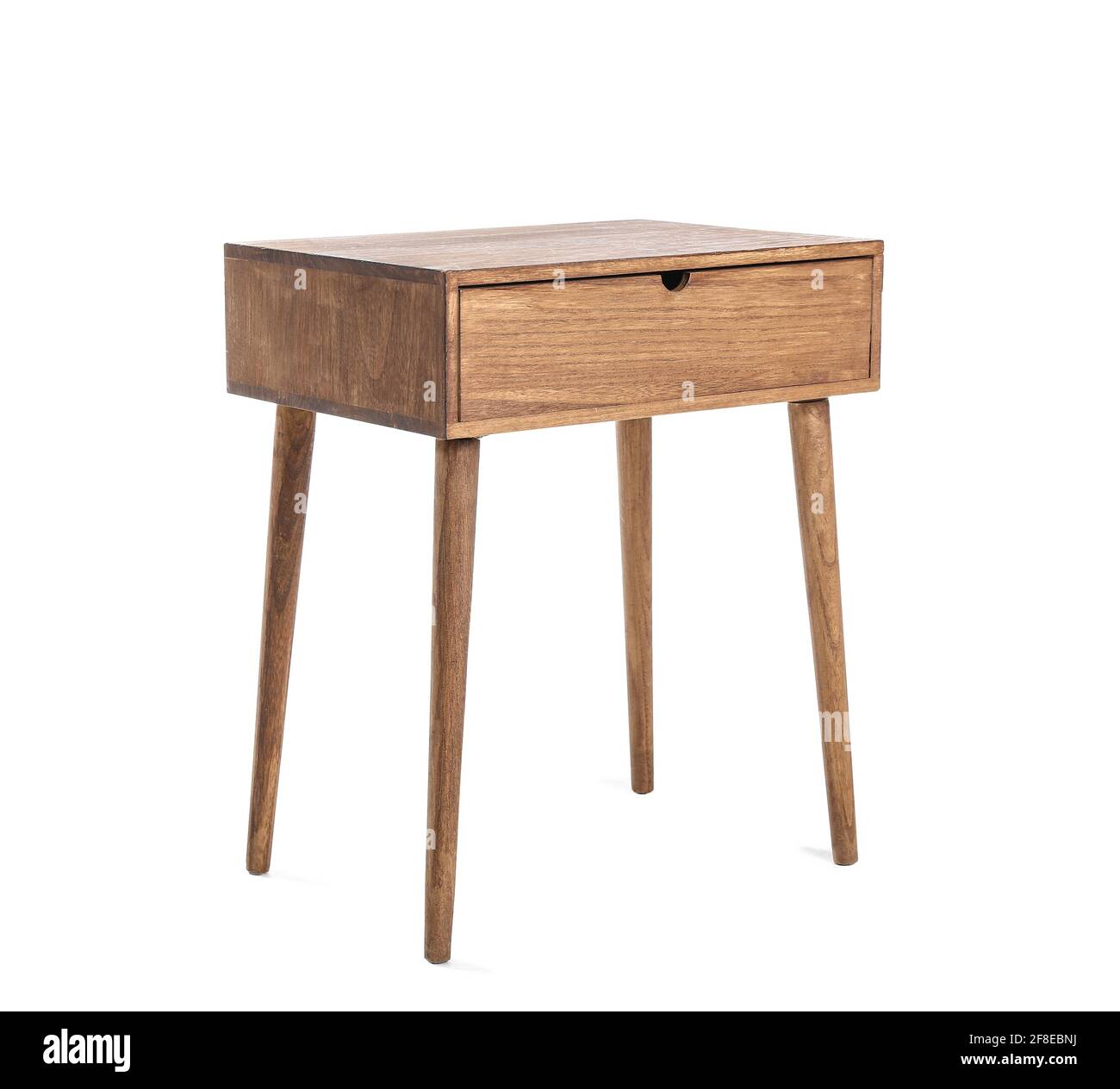 Modern table on white background Stock Photo - Alamy