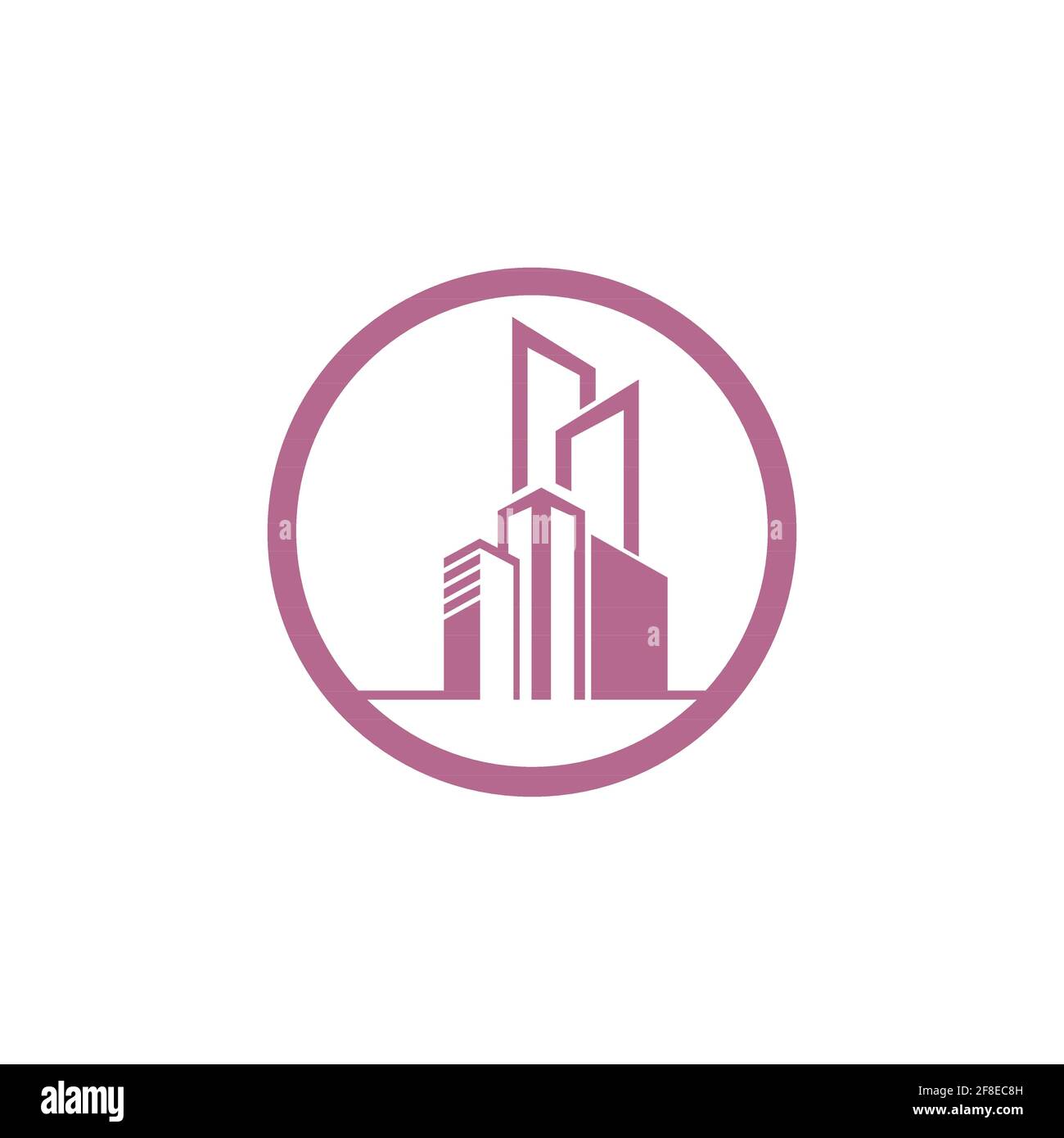 Modern simple square line art building Stock Vector Image & Art - Alamy