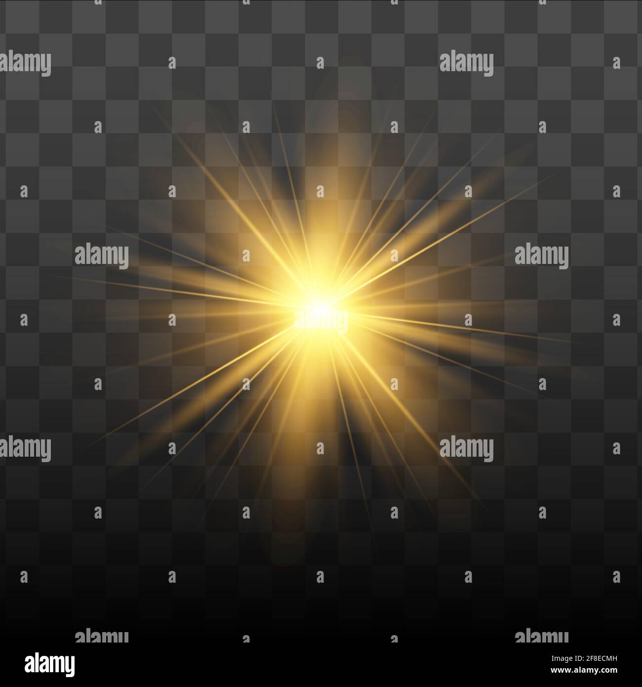 Glow isolated yellow light effect, lens flare Stock Vector Image & Art ...
