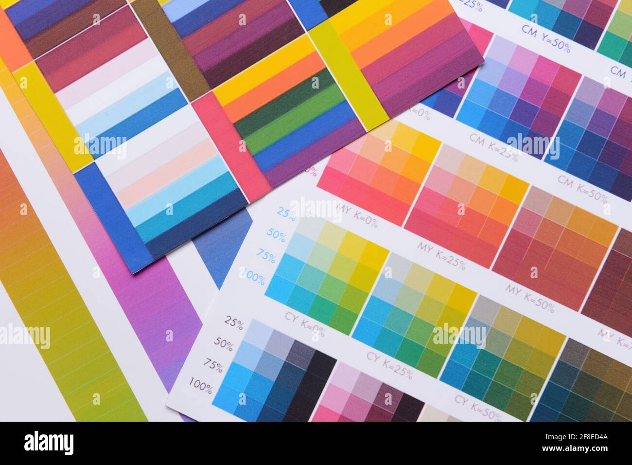 Paint color samples as background Stock Photo - Alamy