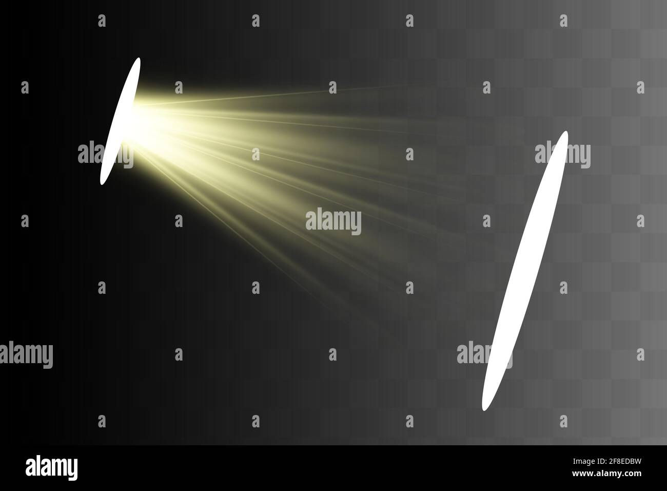 Vector spotlight. Light effect.Glow isolated yellow transparent light ...