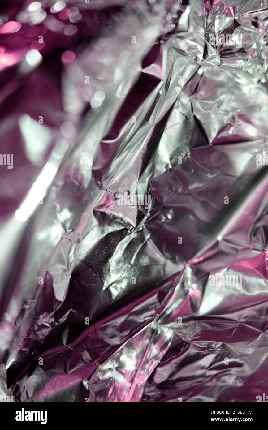 Aluminum paper colorful abstract close up background tripping modern ...