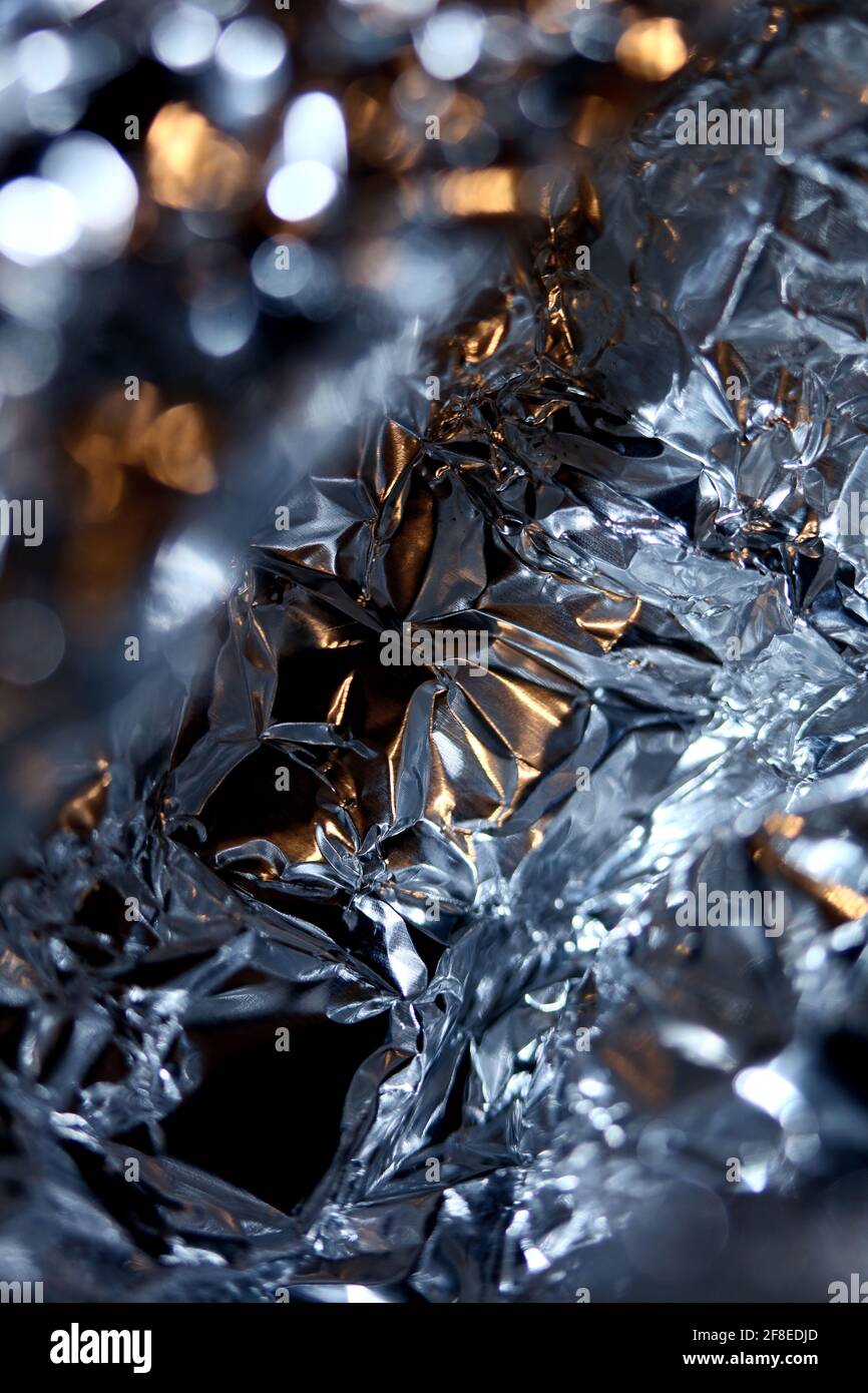 Aluminum paper colorful abstract close up background tripping modern ...