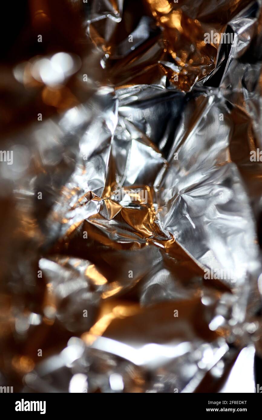 Aluminum paper colorful abstract close up background tripping modern ...