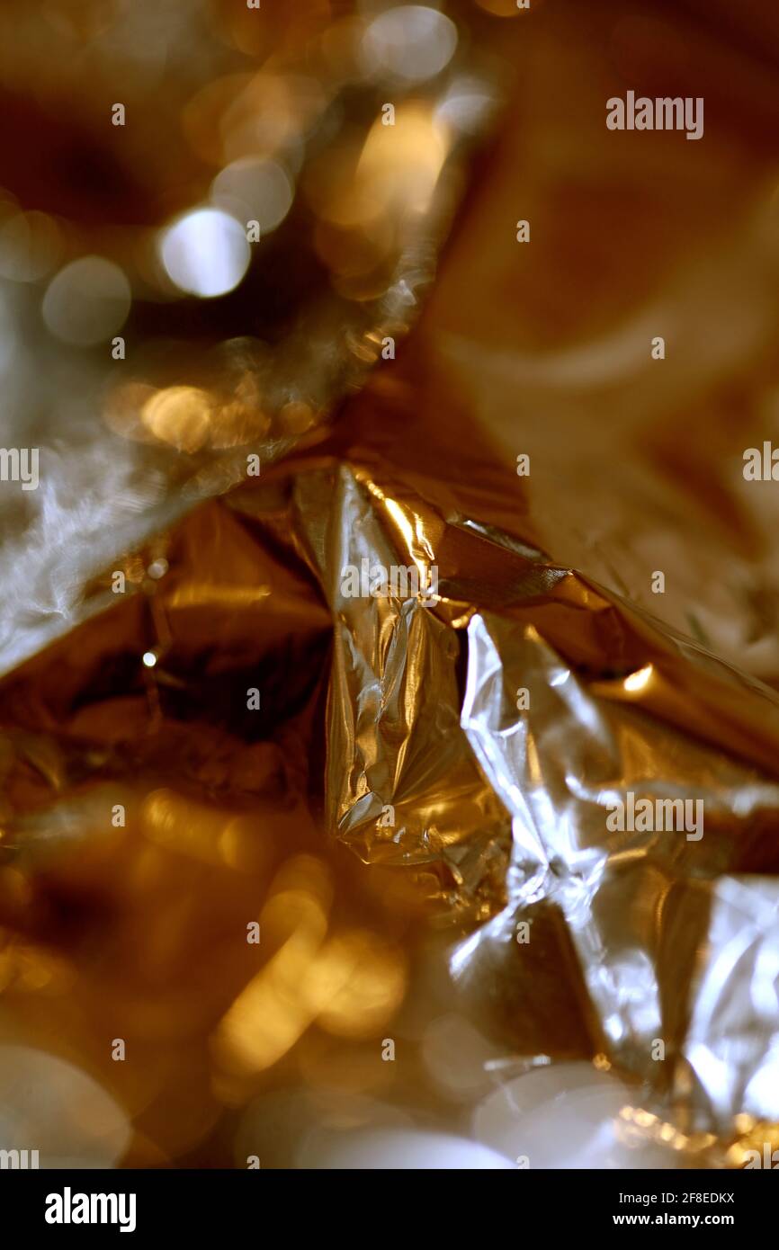 Aluminum paper colorful abstract close up background tripping modern ...