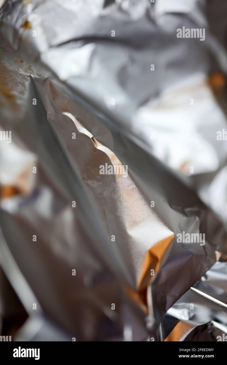 Aluminum paper colorful abstract close up background tripping modern ...