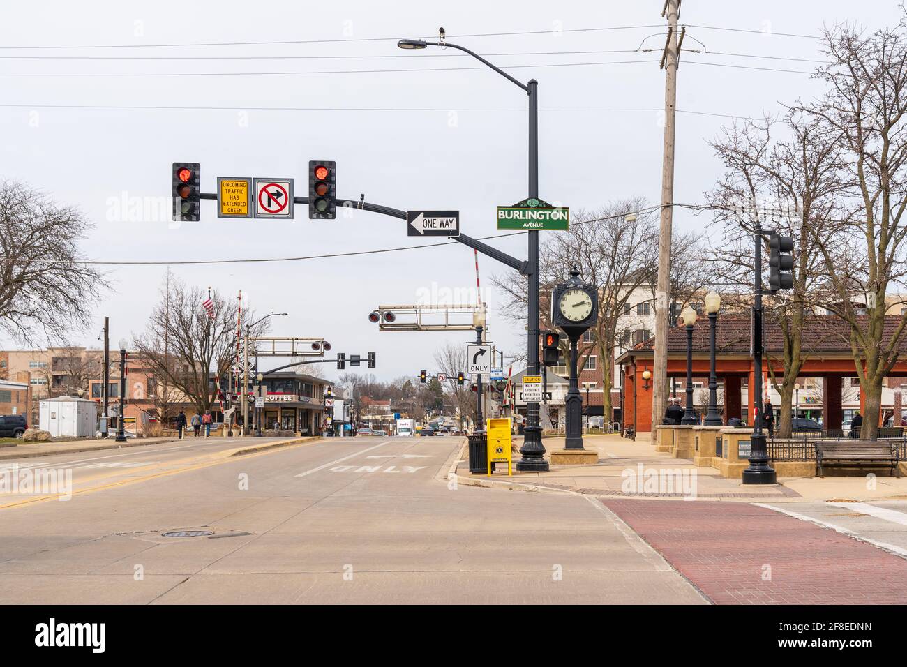 Chicago, Illinois - March 12, 2021: Street Intersection Located in ...