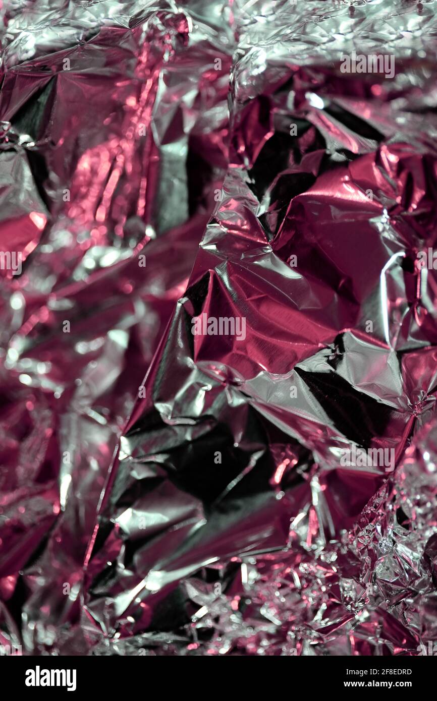 Aluminum paper colorful abstract close up background tripping modern ...