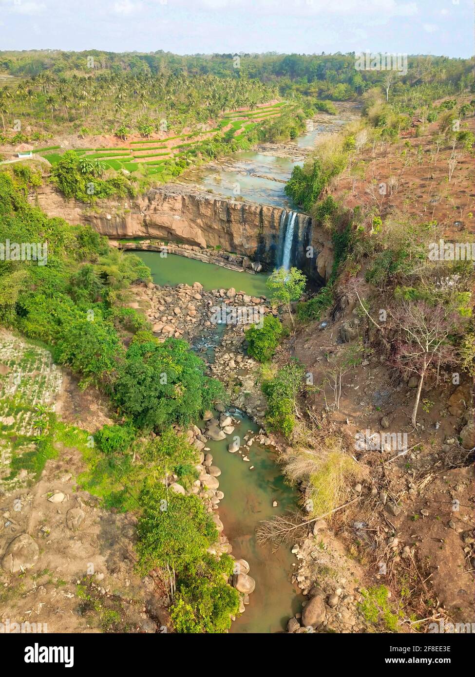 Awang waterfall is located in Taman Jaya Village, which is one of ...