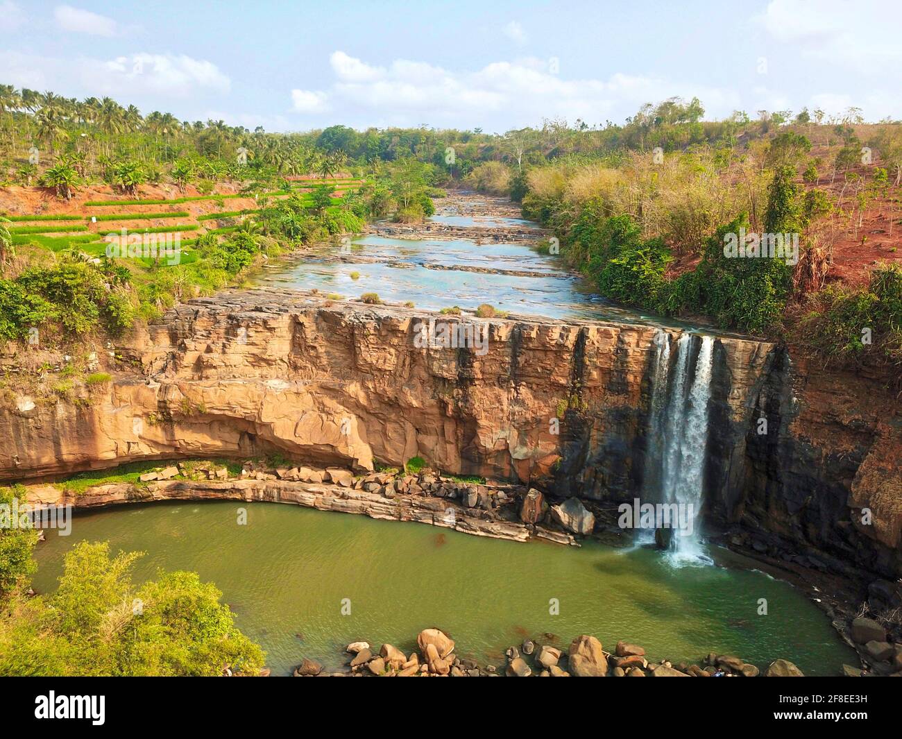 Awang waterfall is located in Taman Jaya Village, which is one of ...
