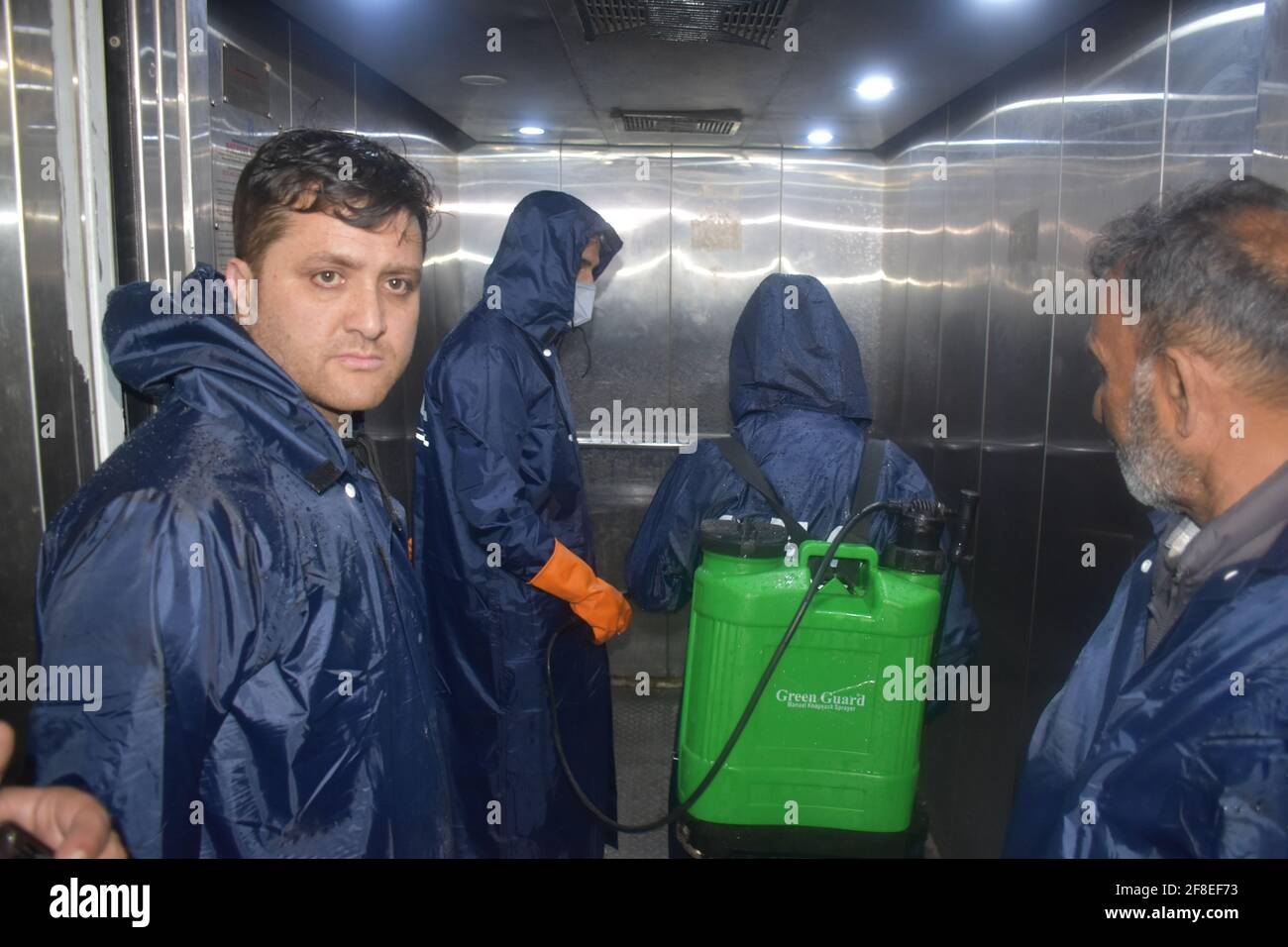 Srinagar, Jammu and kashmir India 07 August 2020. Blue kit wearing men ...
