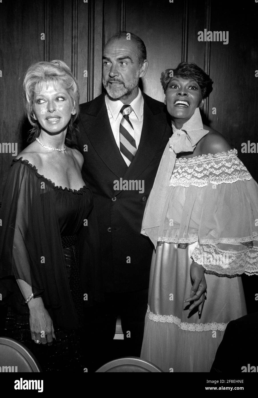 Dani Janssen, Sean Connery and Dionne Warwick June 10, 1980. Credit ...