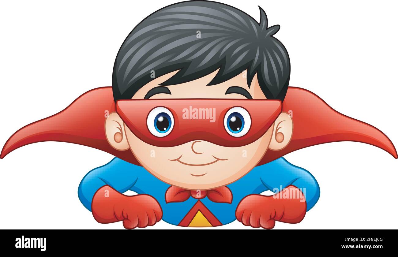 Vector illustration of Cartoon superhero boy flying Stock Vector Image & Art - Alamy