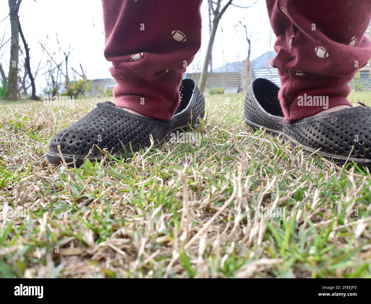 Children playing with teddy bear in a park. Body parts of Kids seems ...