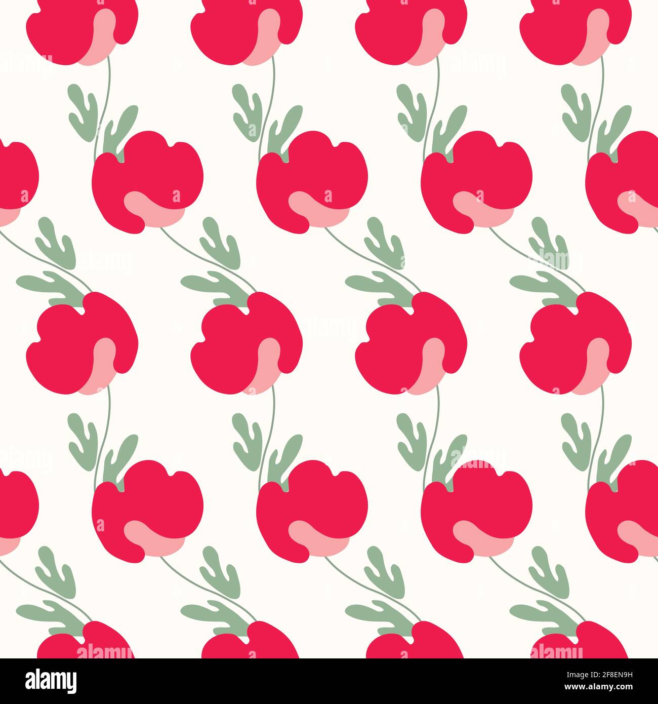 Seamless floral pattern based on traditional folk art ornaments ...