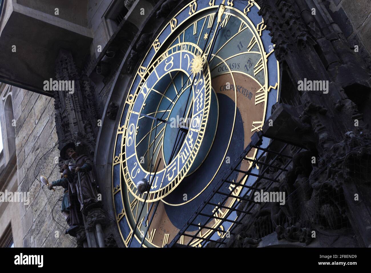 The medieval astronomical clock in Prague, Czech republic Stock Photo ...