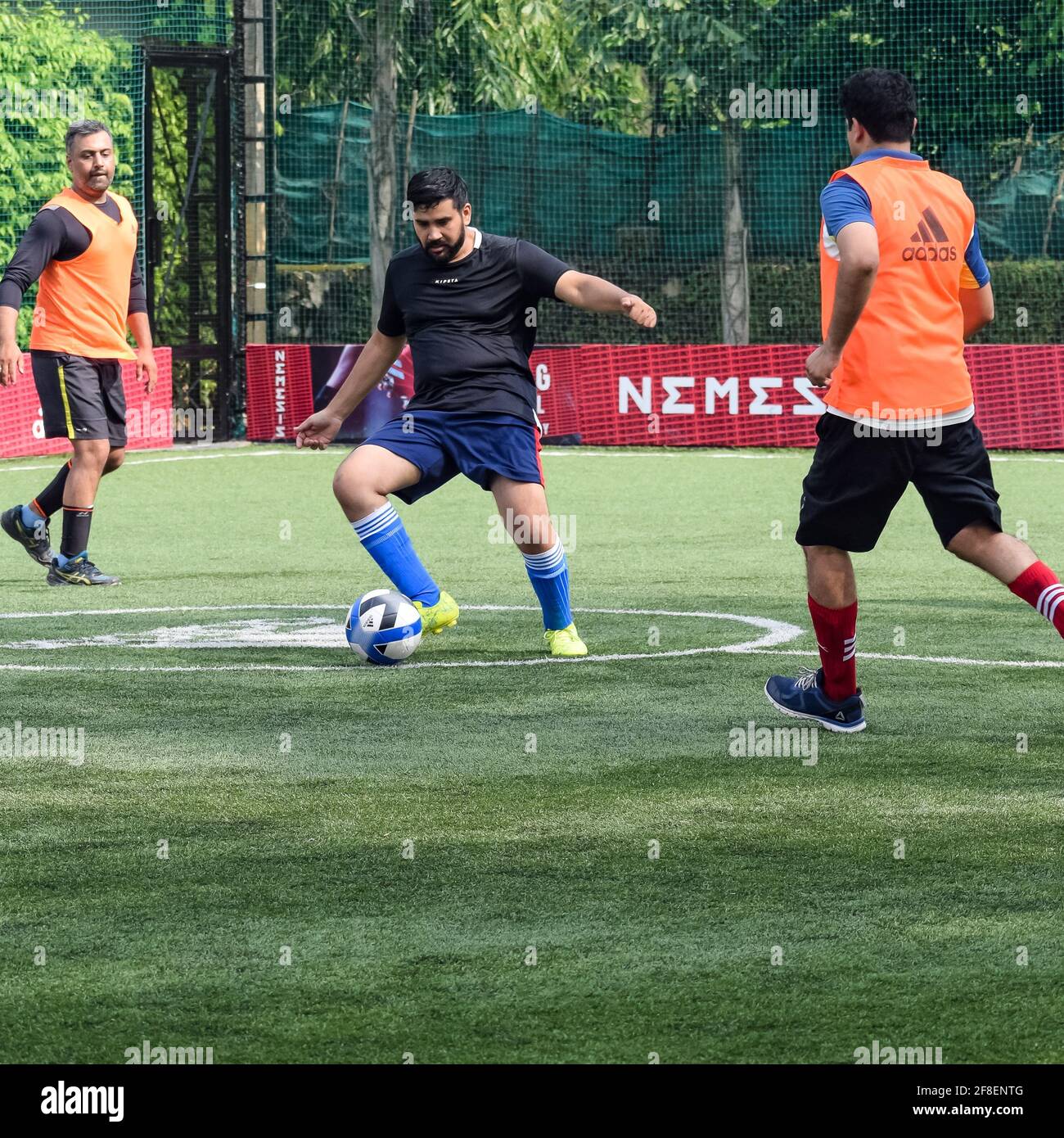 New Delhi, India - July 19 2019: Footballers of local football team ...