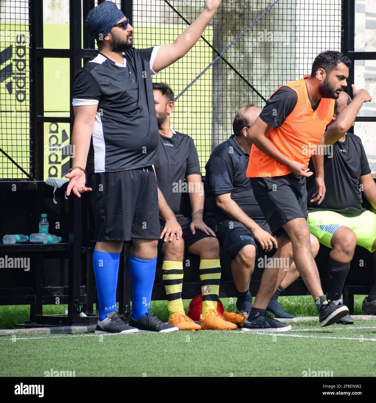 New Delhi, India - July 19 2019: Footballers of local football team ...