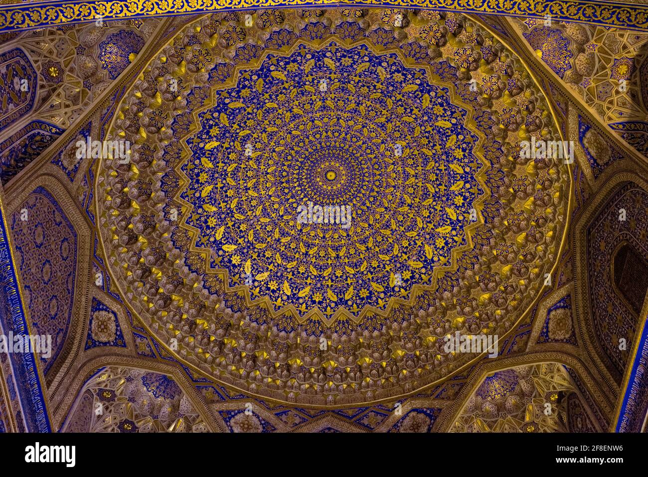 Tilla-Qori Madrasah The entire building is lavishly decorated with ...