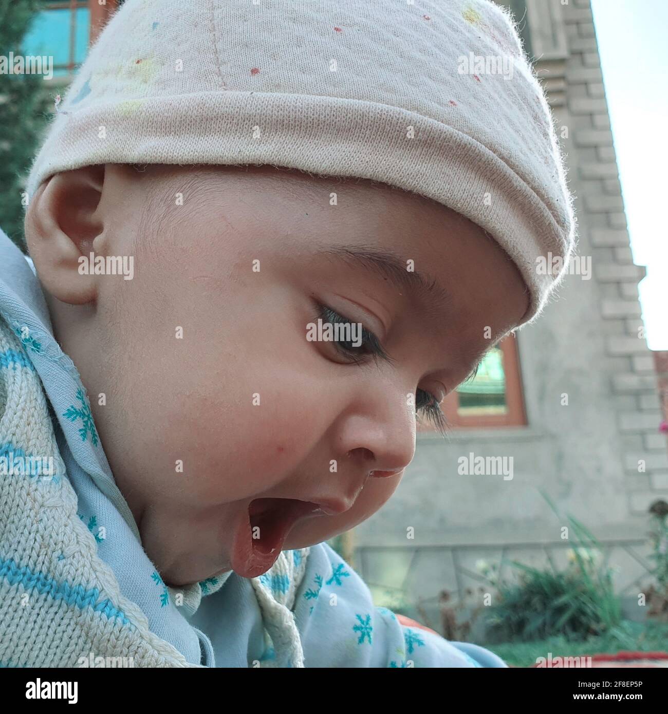 Innocent new born baby kid asian colour looks very beautiful Stock ...